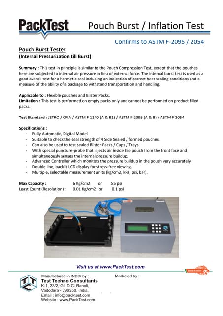 ISTA 1A - Packaging test offered at Micom Laboratories | PDF | Science