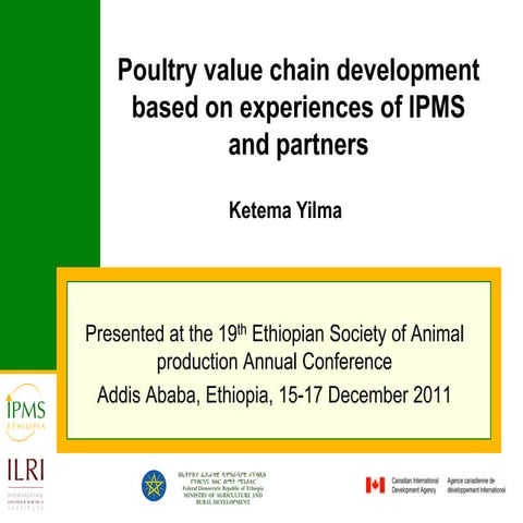 Poultry value chain development based on experiences of IPMS and ...
