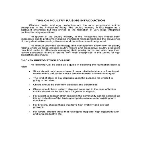 Demonstration of housing and layout plans for poultry [autosaved] | PPTX