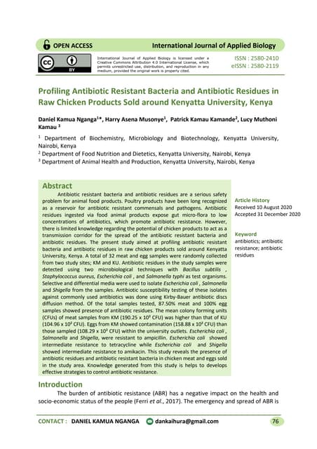 Staphylococcus aureus in cow milk: Prevalence, antibiotic resistance and hygiene implications | PDF