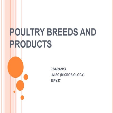 Introduction to poultry production | PPTX