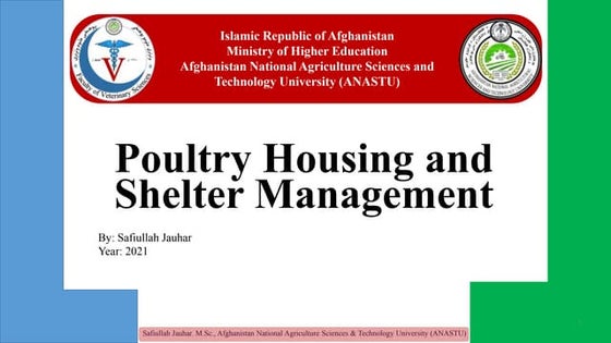 Demonstration of housing and layout plans for poultry [autosaved] | PPTX