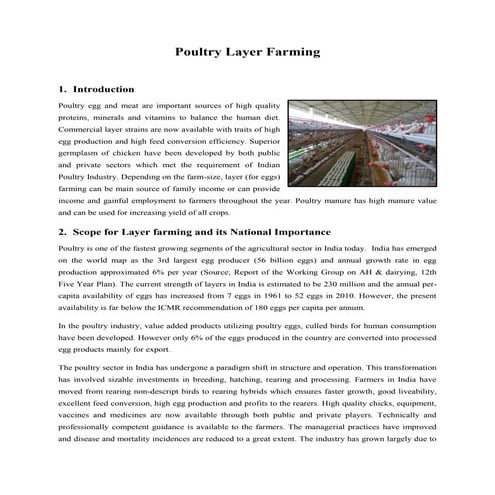 Poultry project report | PDF