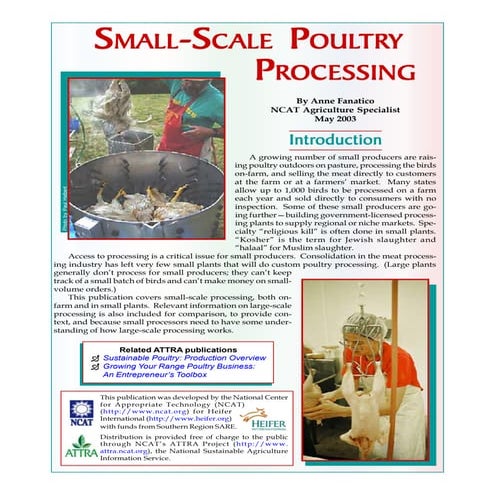 Small-Scale Poultry Processing | PDF