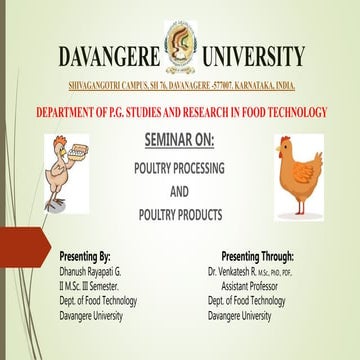 Poultry processing and poultry products ppt by dhanush rayapati | PPTX