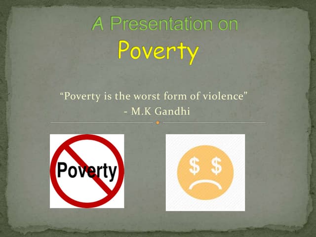 Poverty slideshow | PPTX