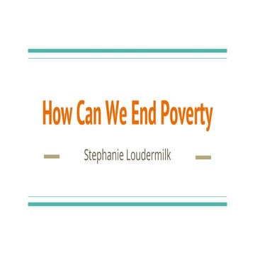 Ending Poverty | PPT