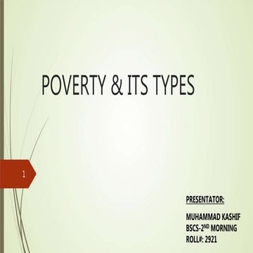 Poverty and its types | PPTX