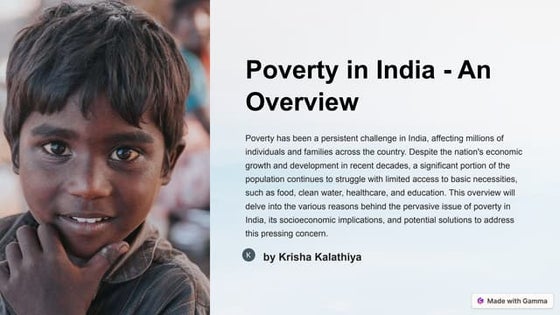 CAUSES OF POVERTY in india's propsective | PPT