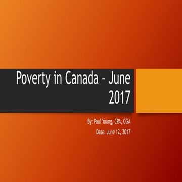 Poverty in canada | PPTX