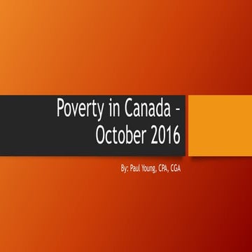 Poverty and Low Income - Canada | PPTX