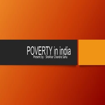 Poverty in india | PPTX