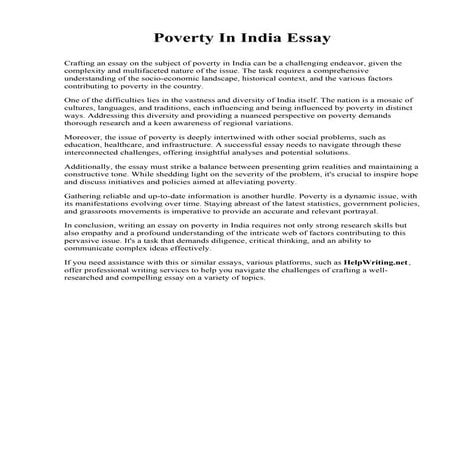 Poverty In India Essay.pdf