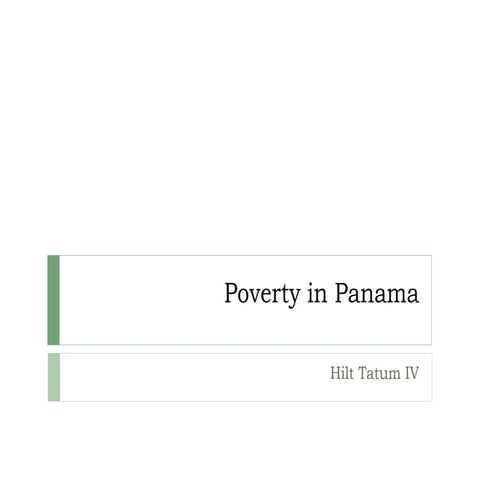 Poverty in Panama | PPT