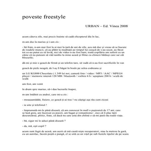 Poveste freestyle | PDF