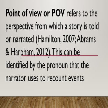 POV in Literature English 7 Quarter 2 week 4 | PPTX