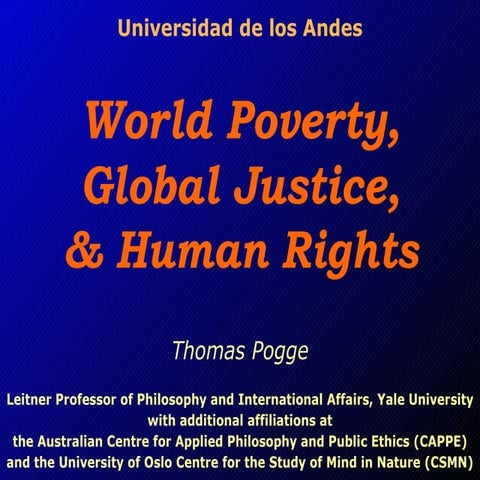 World Poverty, Global Justice and Human Rights | PPT | Debated ...