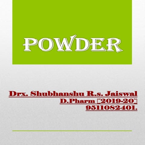 Powder presentation | PDF