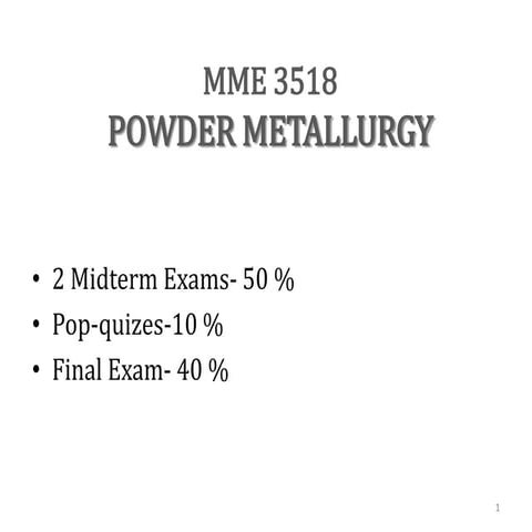 Powder metallurgy | PPSX