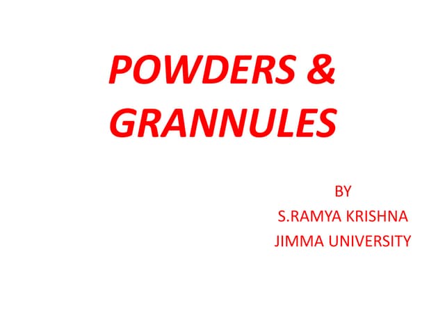 Powders | PPTX | Oral care | Personal Care