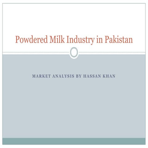 Powder Milk Industry in Pakistan | PPTX