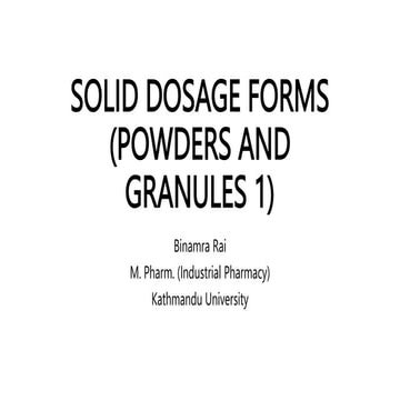 The Powders And The Granules 123456.pptx