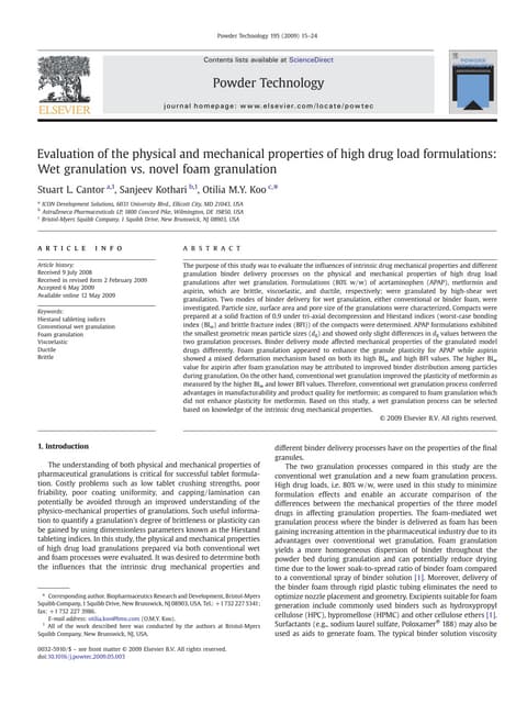 granulation mechanism | PPTX | Chemistry | Science