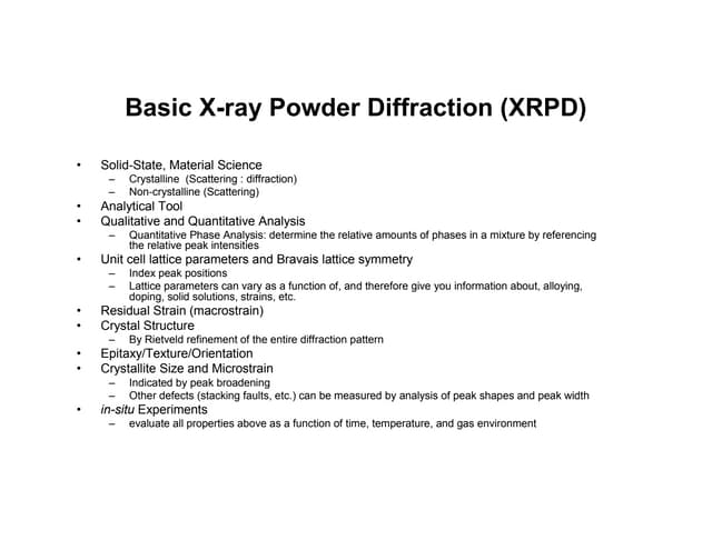 X ray powder diffraction | PPTX