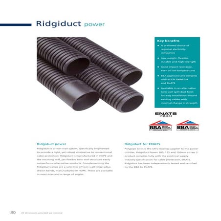 Polypipe Cable Ducting - Ridgiduct Power Cable Ducting - Polypipe Split ...