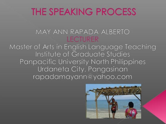 Stages of speaking | PPTX | Educational Assessment | Education