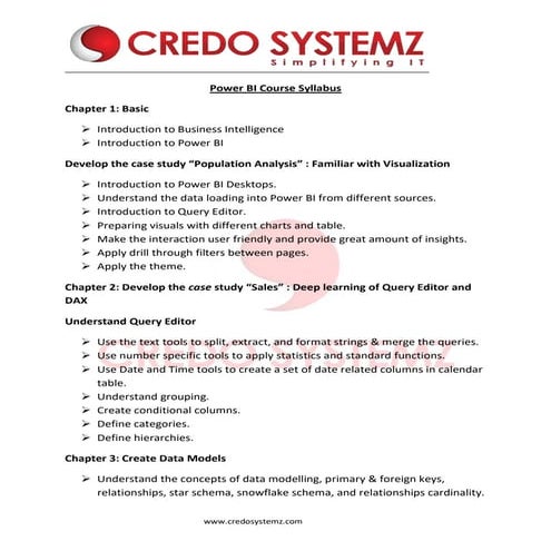 Power BI Course in Chennai - Credo Systemz | PDF