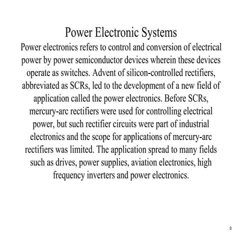 POWER-ELECTRONICS in electronic mechanic | PPT