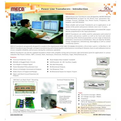 Power line transducer introduction-spec-selection- | PDF
