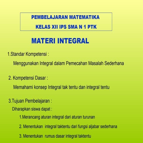 Power Point Integral Kls 11 Ppt