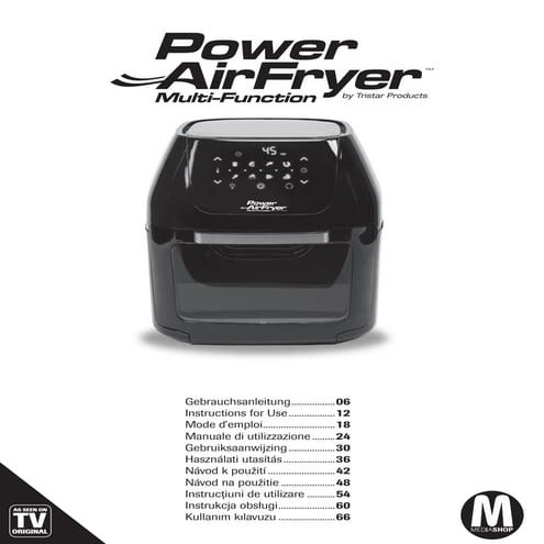 Power air fryer instructiuni folosire | PDF
