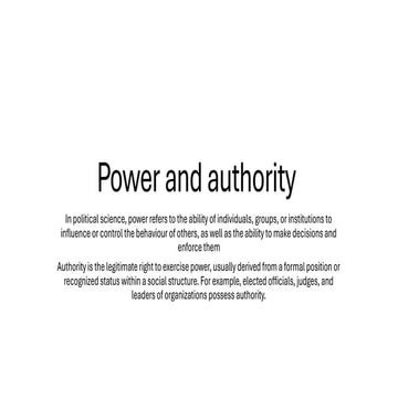 Power and authority concept in international relations | PPTX