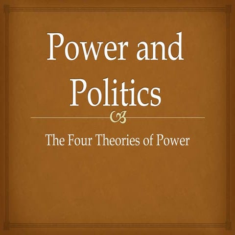 Power and politics | PPTX