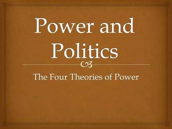 Four theories of power | PPT