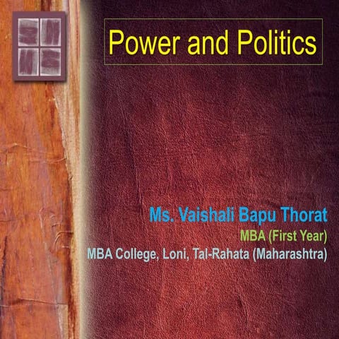 Power and politics | PPT
