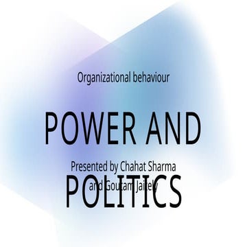 Power and Politics in organisation behaviour.pptx
