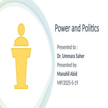 Power and Politics ( Organizational theory and behaviour in education ...