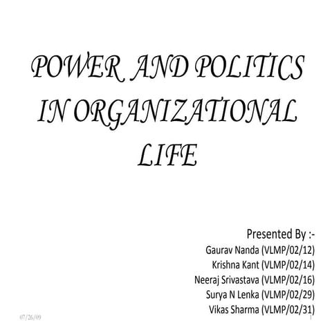 Power And Politics Gp 4 | PPT