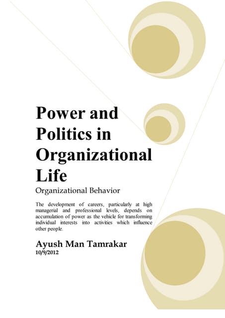 Organizational behavior ( Power and politics ) | PPT