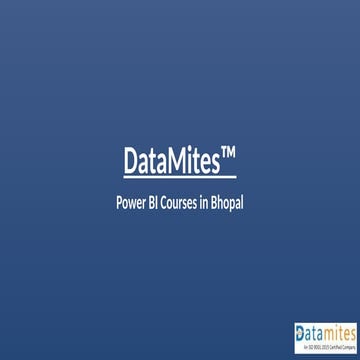Power BI for Business Analytics and Data Visualization | PPTX