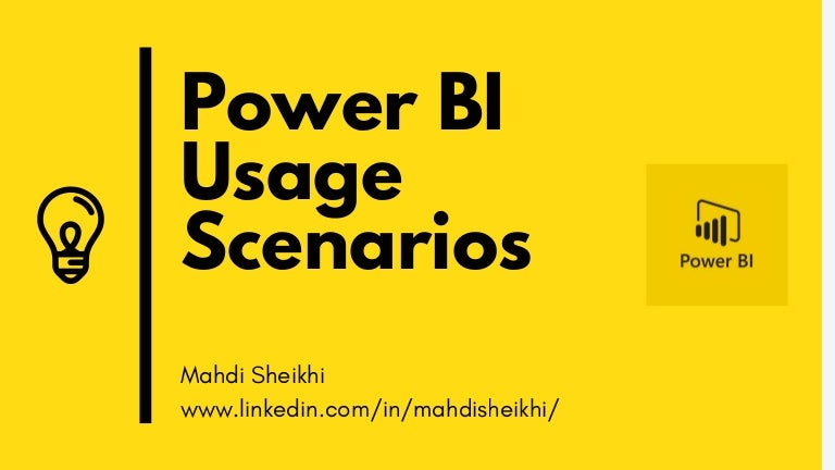 Power bi usage scenarios