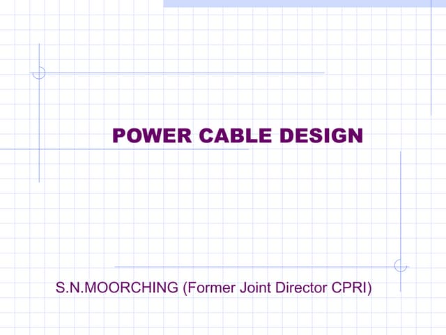 Cable Sizing Calculations | PPTX