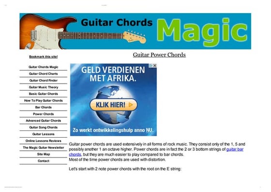 Power chord chart | PPT
