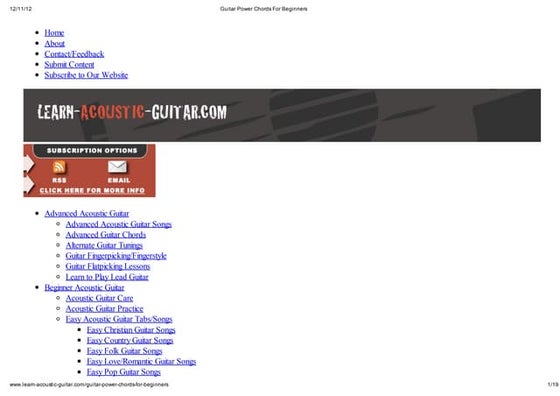 Power chord chart | PPT