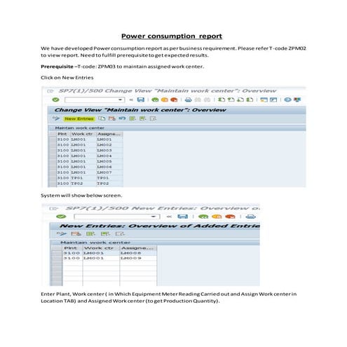 Power consumption report | DOCX