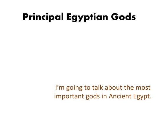 Egyptian gods | PPT